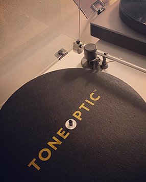 The Toneoptic rpm rotating vinyl record storage furniture display