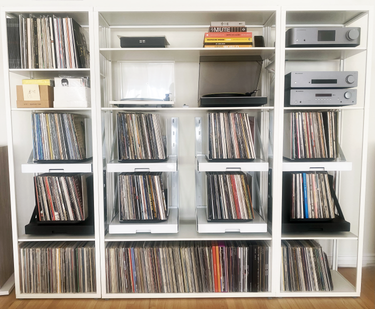 The Toneoptic rpm rotating vinyl record storage furniture display