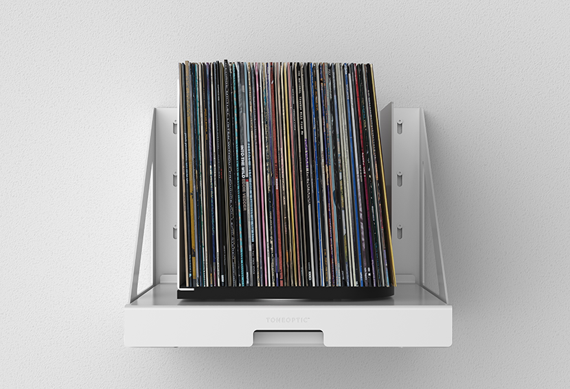 The Toneoptic rpm rotating vinyl record storage furniture display